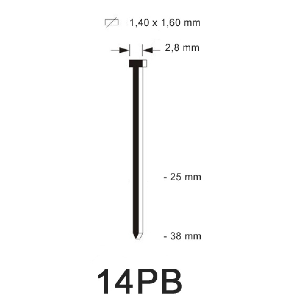 16G Brad type 14P | BestFix PolymerFasteners